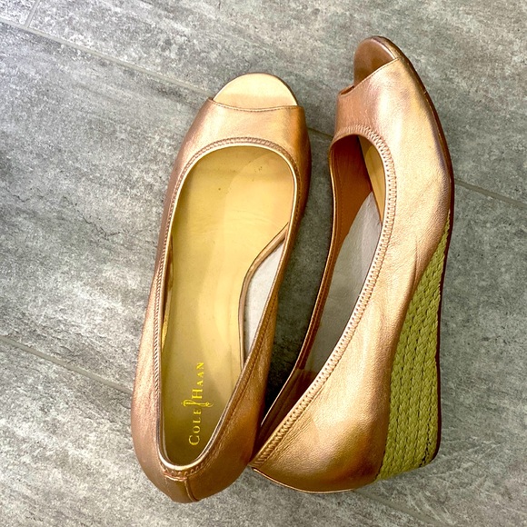 Cole Haan | Shoes | Cole Haan Tally Wedge Nike Air Open Shoe Wedges 9 2 ...